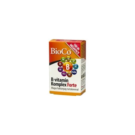 BioCo B-vitamin Komplex Forte MEGAPACK tabletta 100x 3.619 Ft