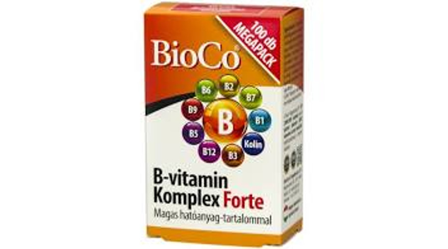 BioCo B-vitamin Komplex Forte MEGAPACK tabletta 100x 3.619 Ft