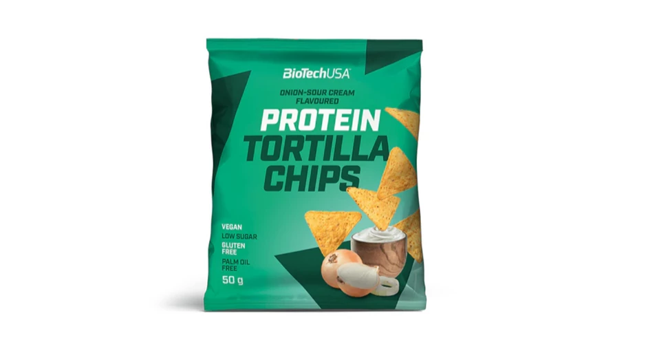 BioTechUSA Protein Tortilla Chips 50g hagymás-tejfölös - Vegán diéta ...